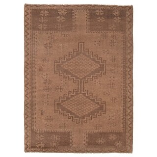 ECARPETGALLERY Hand-knotted Color Transition Brown Wool Rug - 6'2 x 8'7 ...