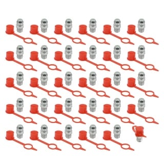 Straight Grease Nipple Fittings Iron Zinc Plating W/ Dust Cap - 30 Set ...