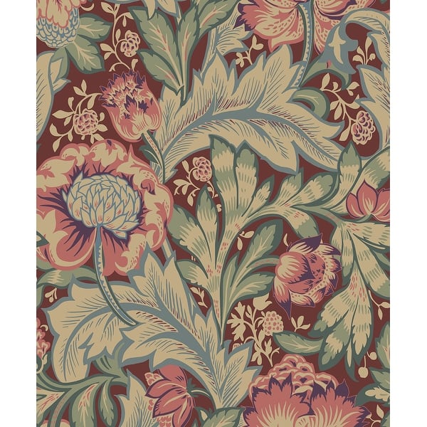 Seabrook Designs Acanthus Garden Nonwoven Unpasted Wallpaper - Bed Bath ...