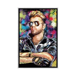 iCanvas "George Michael "Gotta Have Faith"" by Rockchromatic Framed ...