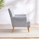 Upholstered Accent Sofa Linen Club Chair with Legs for Living Room ...