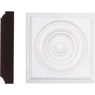 House of Fara 1-1/8X4-1/2 Mdf Rosette R45MDF Unit: EACH Contains 10 per ...