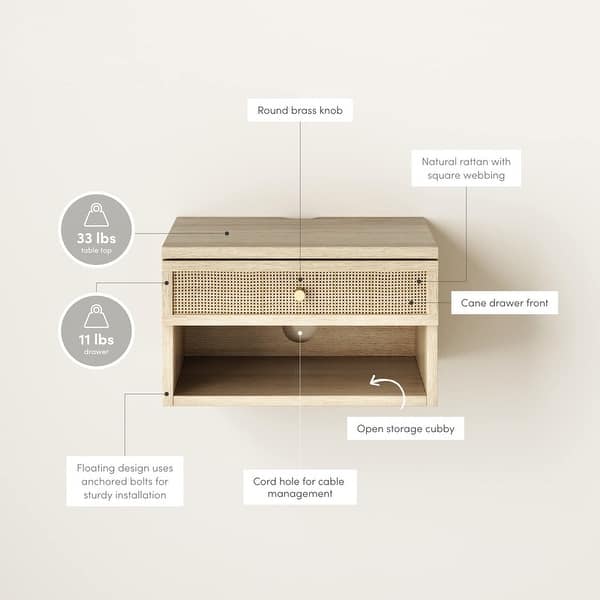 Modern Floating Bedside Nightstand - Bed Bath & Beyond - 39618544