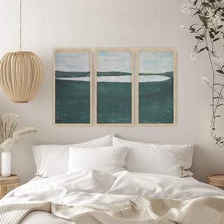 "Mystic Abyss" Set of Three Framed Textured Wall Art - Multi-Color ...