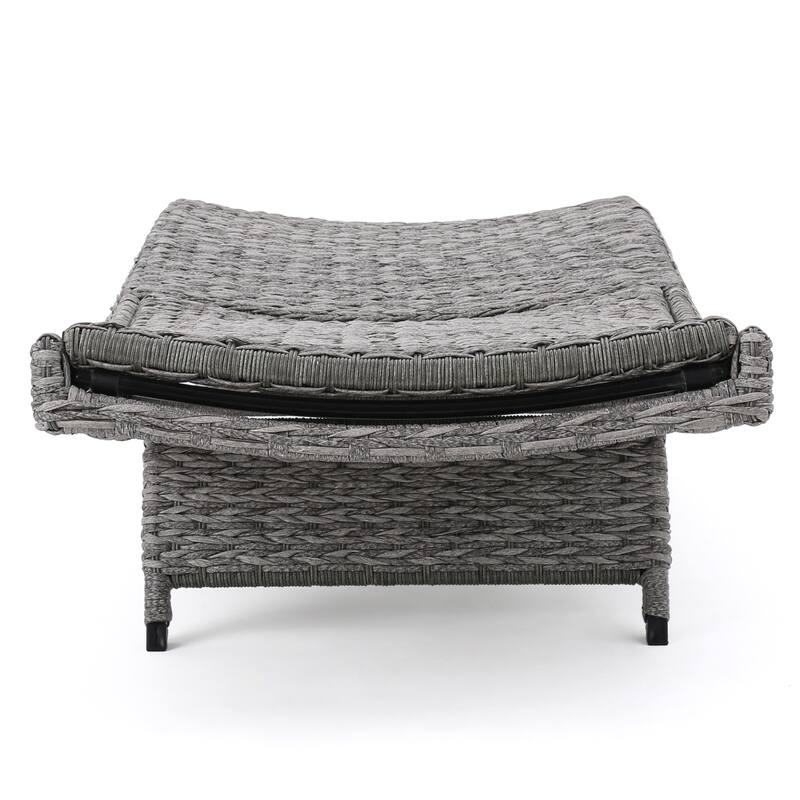 Christopher Knight Home - Crete Outdoor Wicker Aluminum Chaise Lounge ...