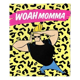 Cartoon Network Johnny Bravo Woah Mama Silk Touch Throw Blanket - Bed ...