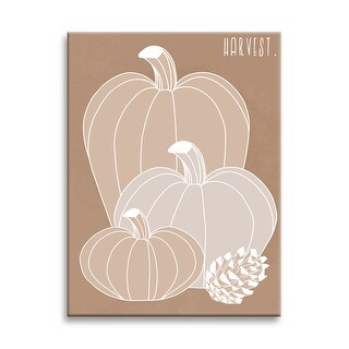 Minimal Harvest I' Fall Canvas Wall Art - Bed Bath & Beyond - 37090982