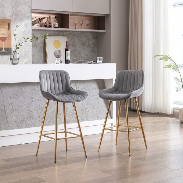 Silver velvet bar stools store