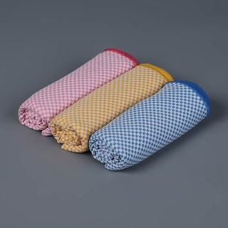 Set of 3 Multi Color Solid Polyester Nylon Cooling Towels Breathable ...