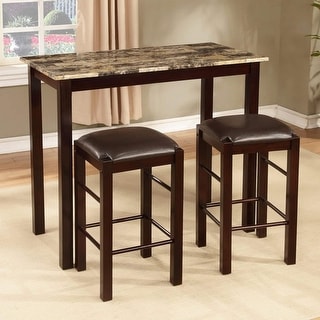 Brando 3-Piece Counter Height Breakfast Set, Espresso Finish - Bed Bath ...