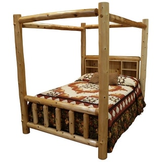 White Cedar Log - Canopy Bookshelf Bed - Bed Bath & Beyond - 34842889