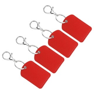 Leather Key Fob, PU Leather Key Fobs with Key Rings Keychain Holder ...