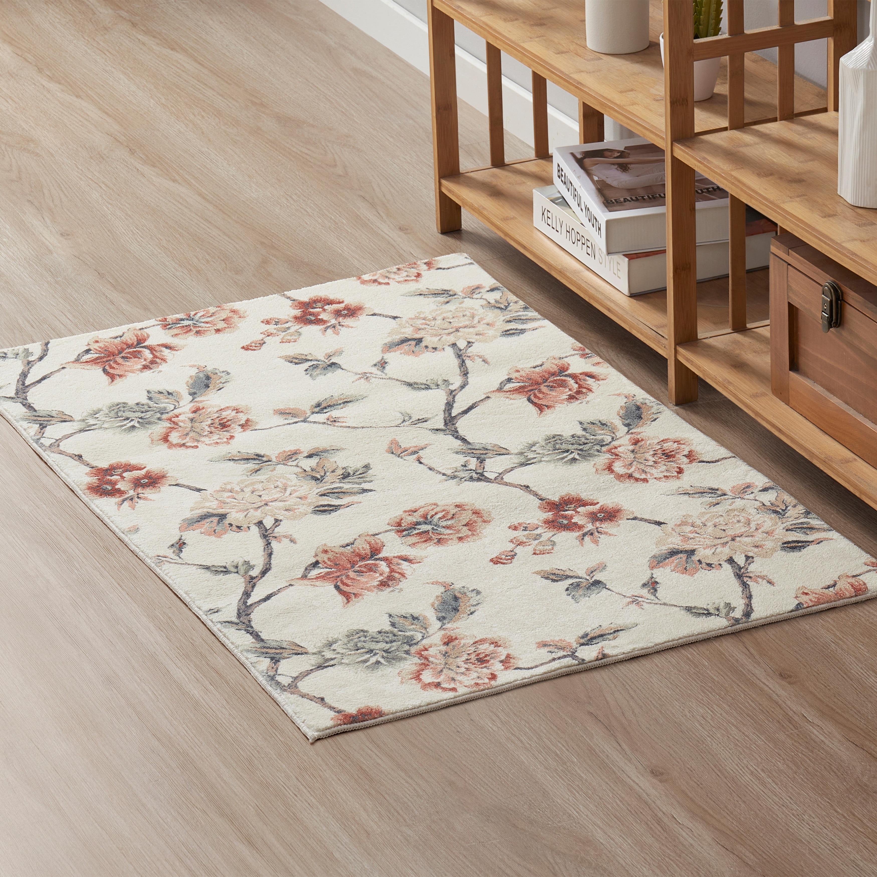 off white patterned carpet