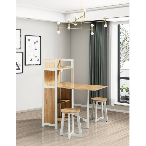 Home Office Multi-function Foldable Desk Storage Desk Conner Cabinet ...