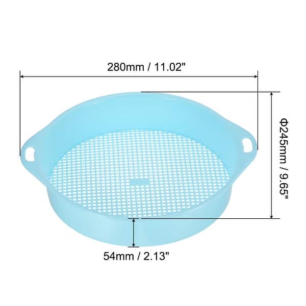 Garden Sifting Pan Plastic Potting Sieve Mesh Filter Soil Screen Tool ...
