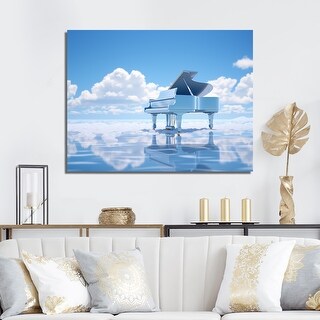 Designart "Floating Piano In Cloud Photo" Piano Wall Art - Bed Bath ...