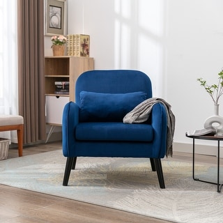 GEITIN Upholstered Accent Arm Chair with Wood Legs - Bed Bath & Beyond ...