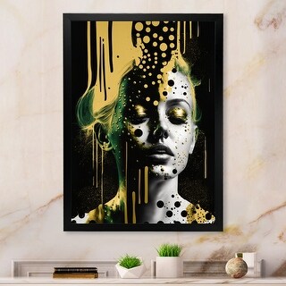 Designart "Transcending Female Potrait V" Modern Woman Framed Wall Art ...