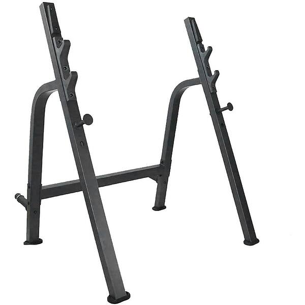 Olympic Squat Rack Power Stands Barbell Adjustable Press Weight Home ...