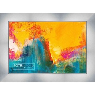 32x23 Contemporary Silver Complete Wood Picture Frame with UV Acrylic ...