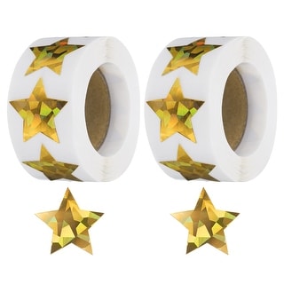 1000Pcs Shiny Star-Shaped Stickers 1 Inch Self-Adhesive Label - Bed ...