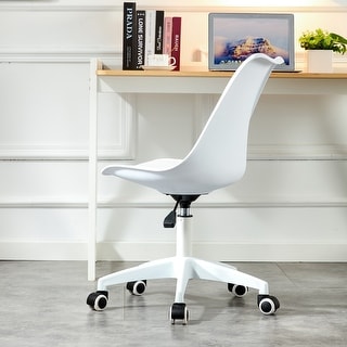 Modern Stylish White Plastic Swivel Chair for Home Office and Living ...