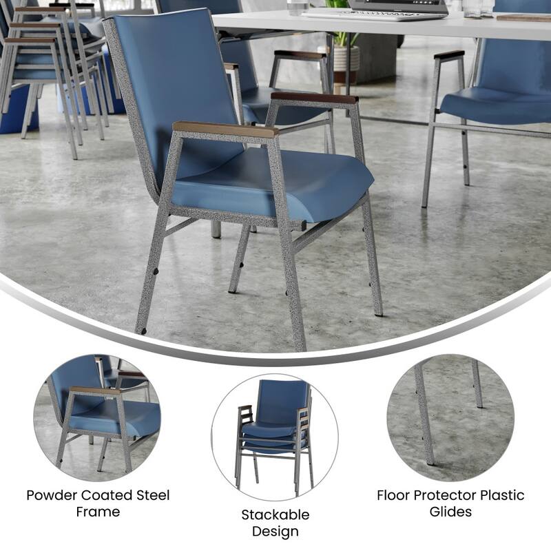 Heavy Duty Stackable Arm Chair (Set of 4) - 21"D x 21"W x 31"H ...