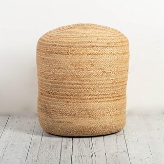 Natural Colored Jute Pouf Stool - Bed Bath & Beyond - 40299159