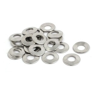M10 304 Stainless Steel Wedge Locking Washer Silver Tone 20pcs - Bed ...