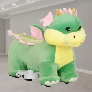Battery Powered 6V Ride-On Dinosaur Toy for Toddlers, Triceratops ...