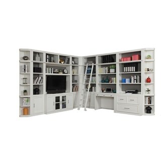 Fairview Home 13 Piece Corner Library Wall - 133W x 135D x 94.5H - Bed ...