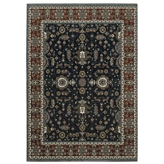 Style Haven Victoria Vintage Traditions Navy/ Rust Area Rug - Bed Bath ...