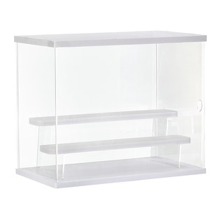 Clear Acrylic Display Case with LED Light 2 Tier Boxes 12.6x7.09x10.43 ...