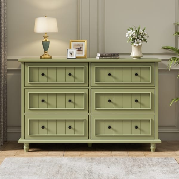 6 Drawer Large Chest Drawers Furniture Wide Storage Cabinet Bedroom ...