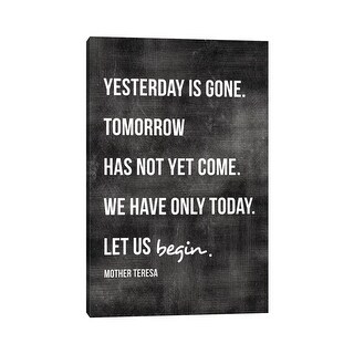 iCanvas "Yesterday Is Gone - Mother Teresa" by Willow & Olive Canvas ...