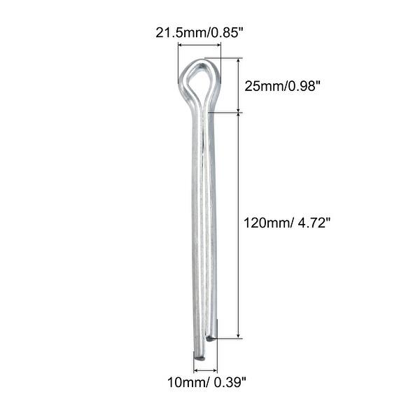 Split Cotter Pin, 12mm x 120mm Carbon Steel Clip Fastener Fitting - Bed ...