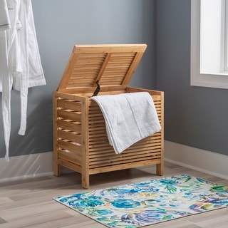 Bracken Natural Bamboo Laundry Hamper - Bed Bath & Beyond - 17982305