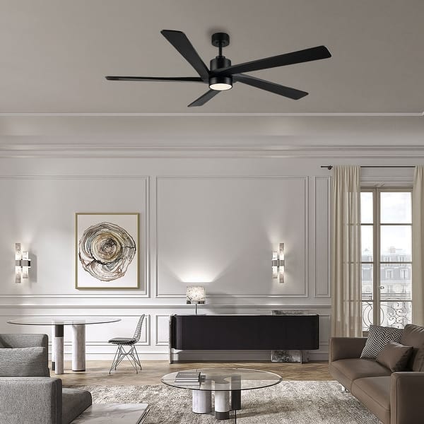 WINGBO 72" Ceiling Fan with Lights, 5 Reversible Blades, Ultra Quiet 6 ...