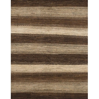 Ahgly Company Machine Washable Abstract Bakers Brown Area Rugs - Bed ...
