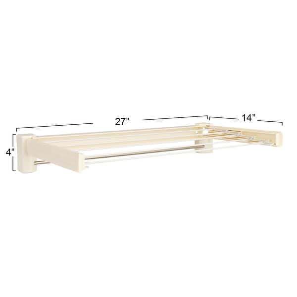 Household Essentials Metal and Plastic Wall Mount Telescoping Drying ...