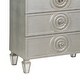 Nic 54 Inch Modern Tall Dresser Chest, 5 Drawers, Round Knobs, Silver ...