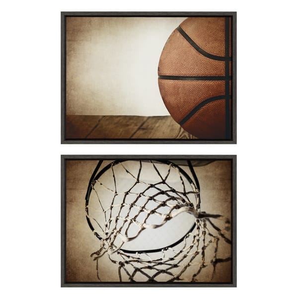Kate and Laurel Vintage Basketball Canvas by Saint and Sailor Studios ...
