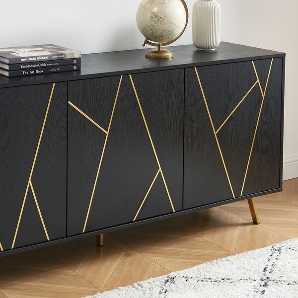 63 W Wood Buffets and Sideboards Storage Cabinet