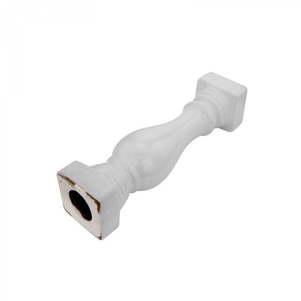 Baluster Leg 20.25" White Ceramic Balustrade Part for Stair Railing and ...