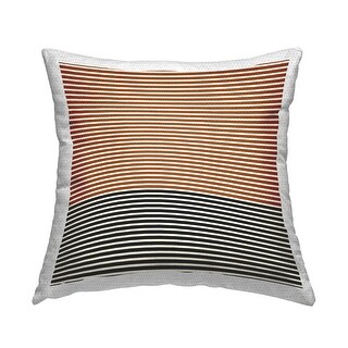 Stupell Modern Brown Black Stripes Printed Outdoor Throw Pillow Design ...