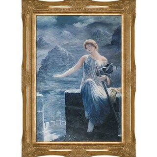 La Pastiche The Valkyrie's Vigil with Victorian Gold Frame, 32" x 44 ...