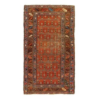 Canvello Antique Rust And Brown Rug For Living Room - 3'2'' X 5'11 ...