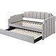 Peridot Twin Daybed witn Trundle, Horizontal Tufting, Nailhead Trim and ...