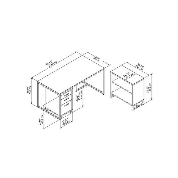 Harmony Office Desk With Drawers 60W x 30D - Bed Bath & Beyond - 35979516