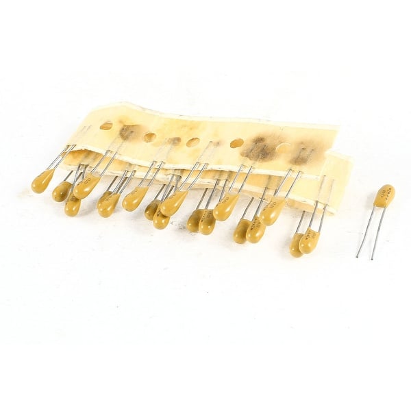 20PCS 47uF 10V 2 Pin Yellow Radial Dipped Tantalum Bead Capacitors ...